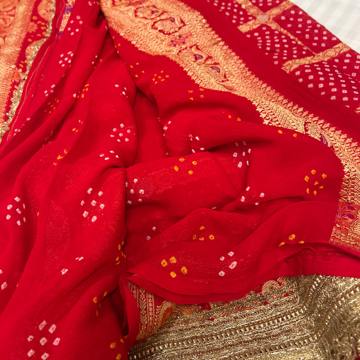 Rai bandhej chokdi design saree – Safetyypins